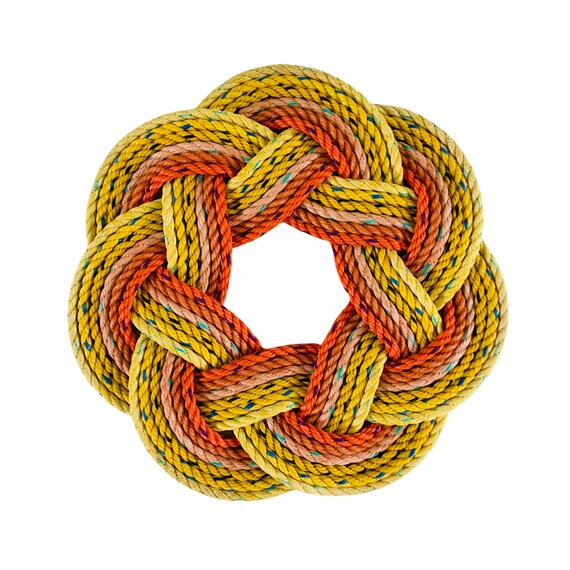 Autumn Wreath Upcycled Lobster Rope Maine Made Nautical - Etsy
