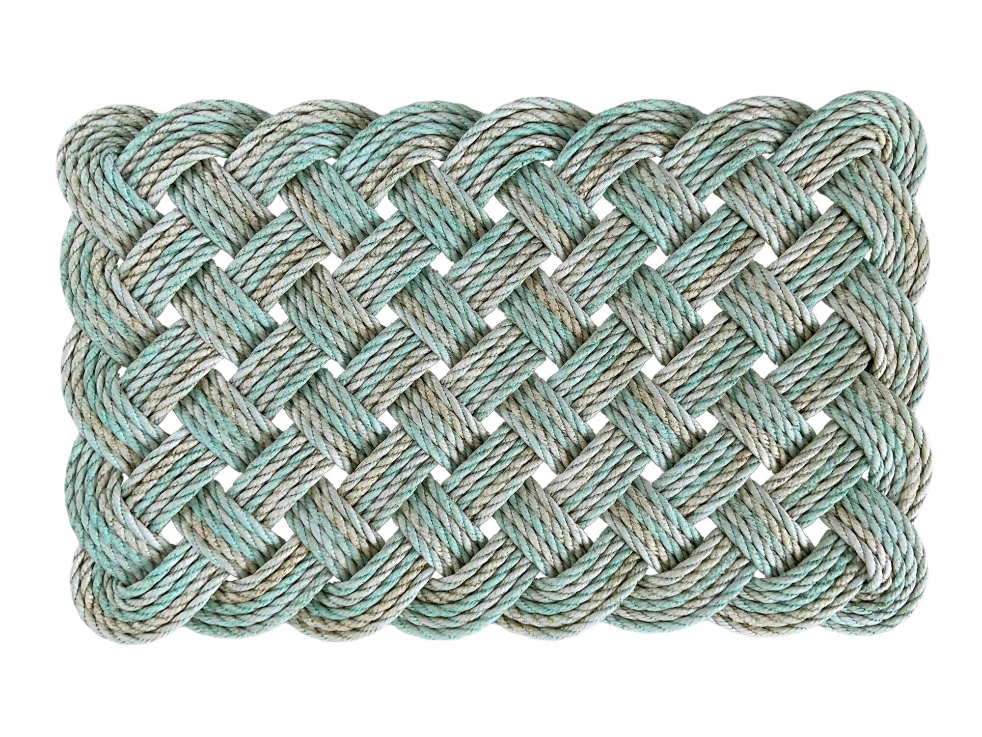 Sea Mist Rope Mat Chunky Upcycled lobster rope doormat | Etsy
