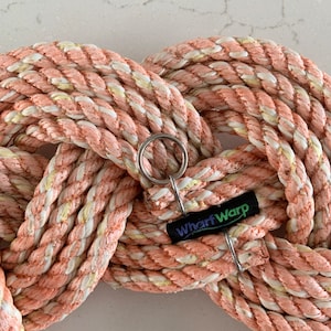 Mariner Wreath in Light Coral, Rope Wreath, Upcycled Lobster Rope ...