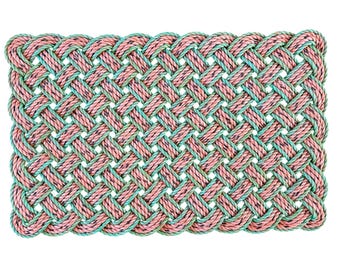 Sea Mist Rope Mat Chunky, Upcycled Lobster Rope Doormat, Maine Made ...