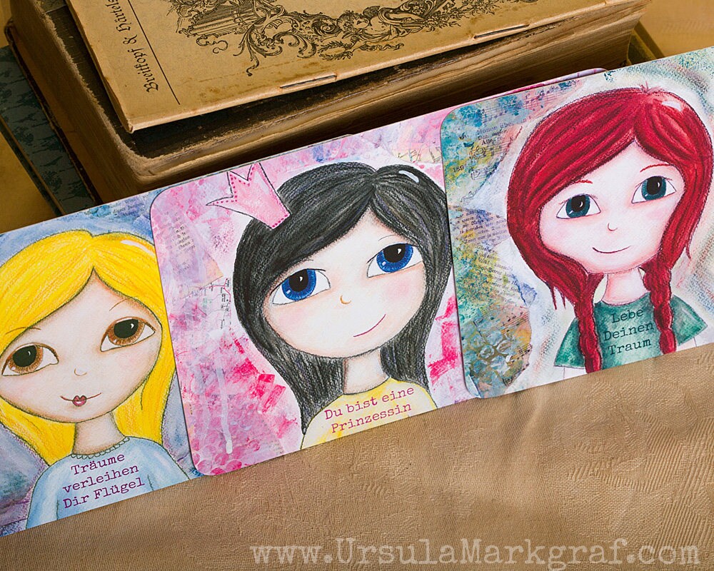 Postcard Set reminders From the Little Girl Inside You, 6 Postcards ...