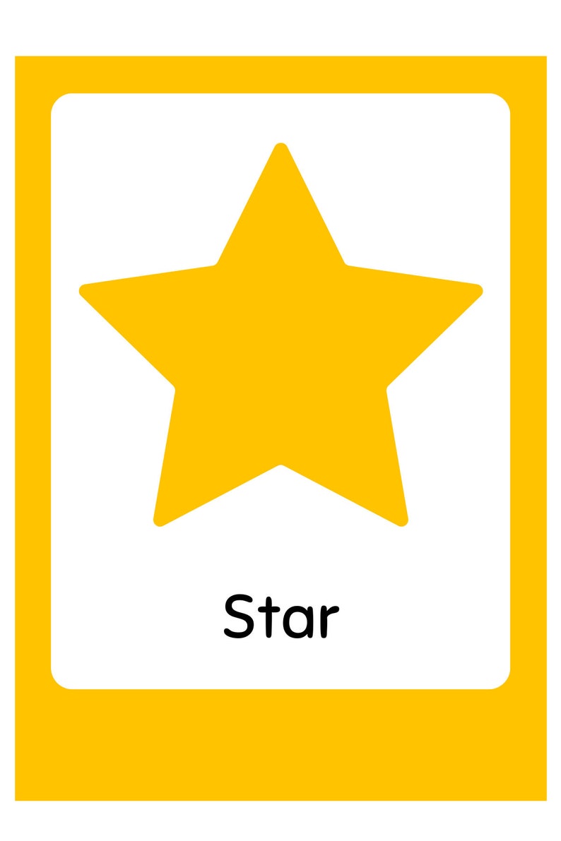 Shape Flashcards and Color Printable, Toddler, Preschool, Prek ...