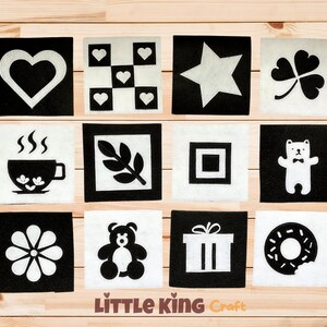 Baby Sensory Cards, High Contrast Flashcards for Newborn Babies, Black ...