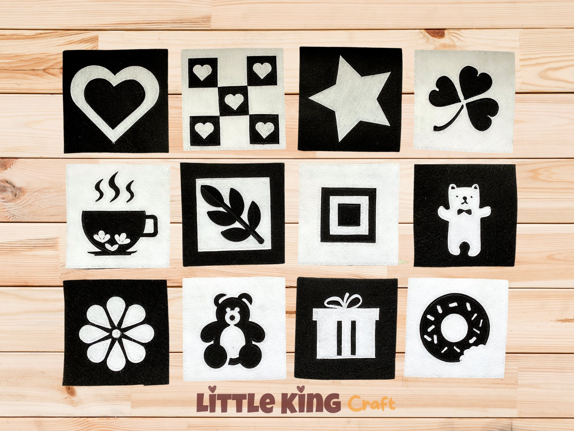 Baby Sensory Cards, High Contrast Flashcards for Newborn Babies, Black ...