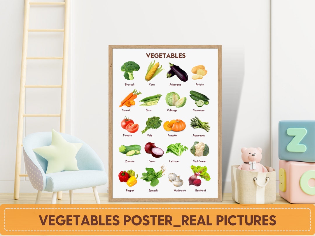 Vegetables Poster (real Pictures), Montessori Poster Printable ...