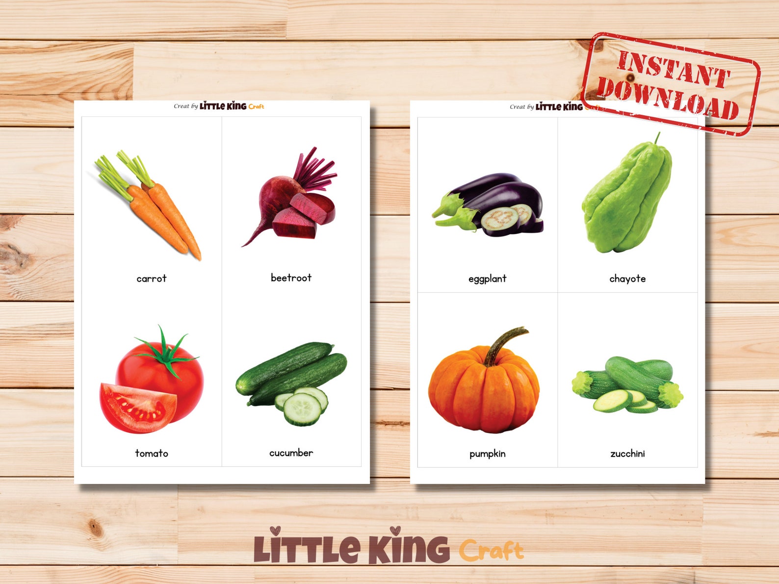 Vegetables Name With Real Pictures, Montessori Vegetables, Learning ...