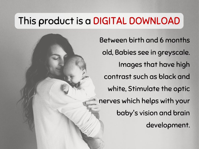 Baby Visual Stimulation Newborn Baby Flashcards Baby Sensory - Etsy