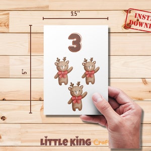 Christmas NUMBER FLASHCARDS, Christmas Counting Flash Cards, Printable ...