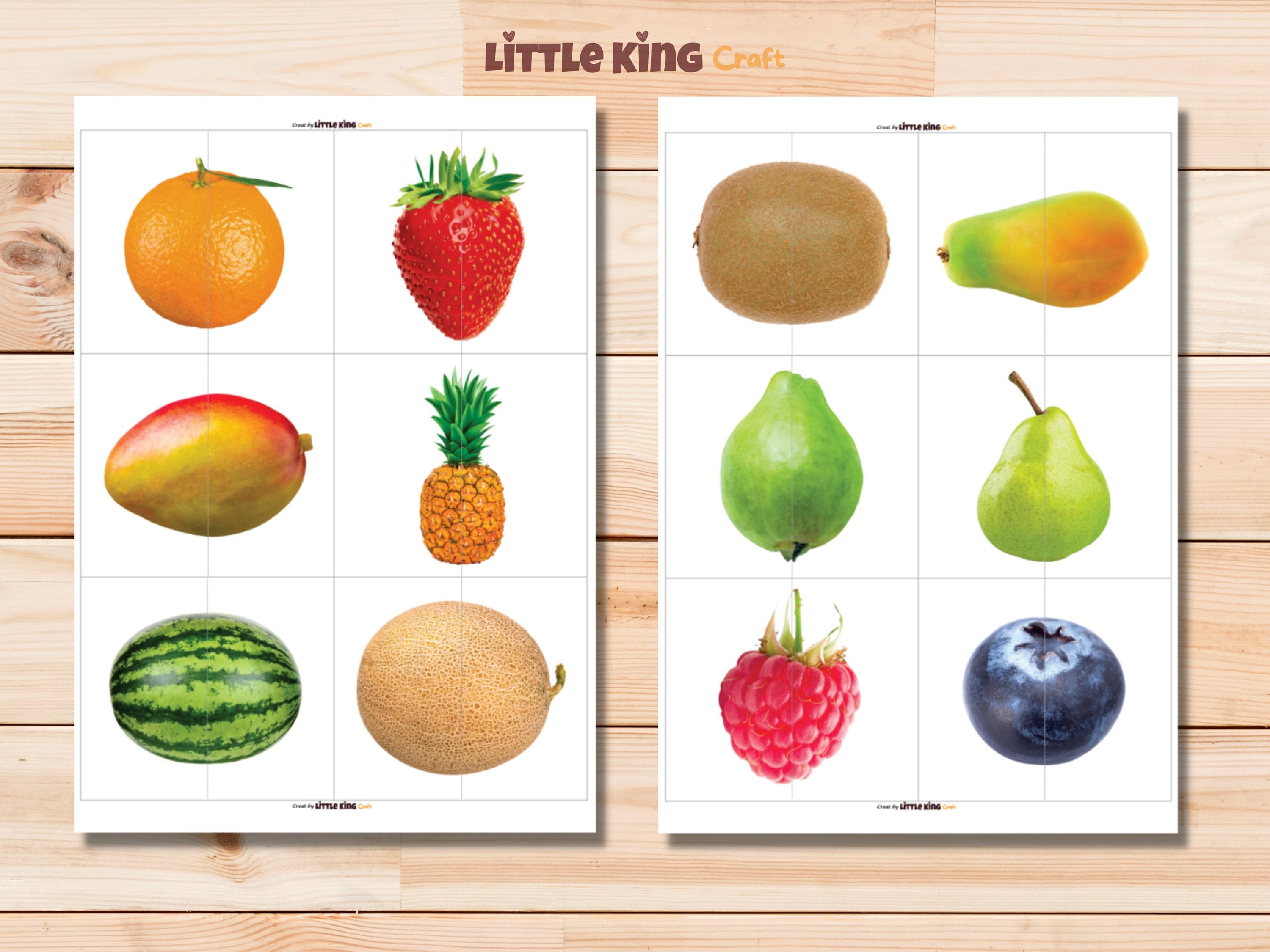 Fruit Puzzles (real Pictures), Matching Cards, Montessori Puzzle ...