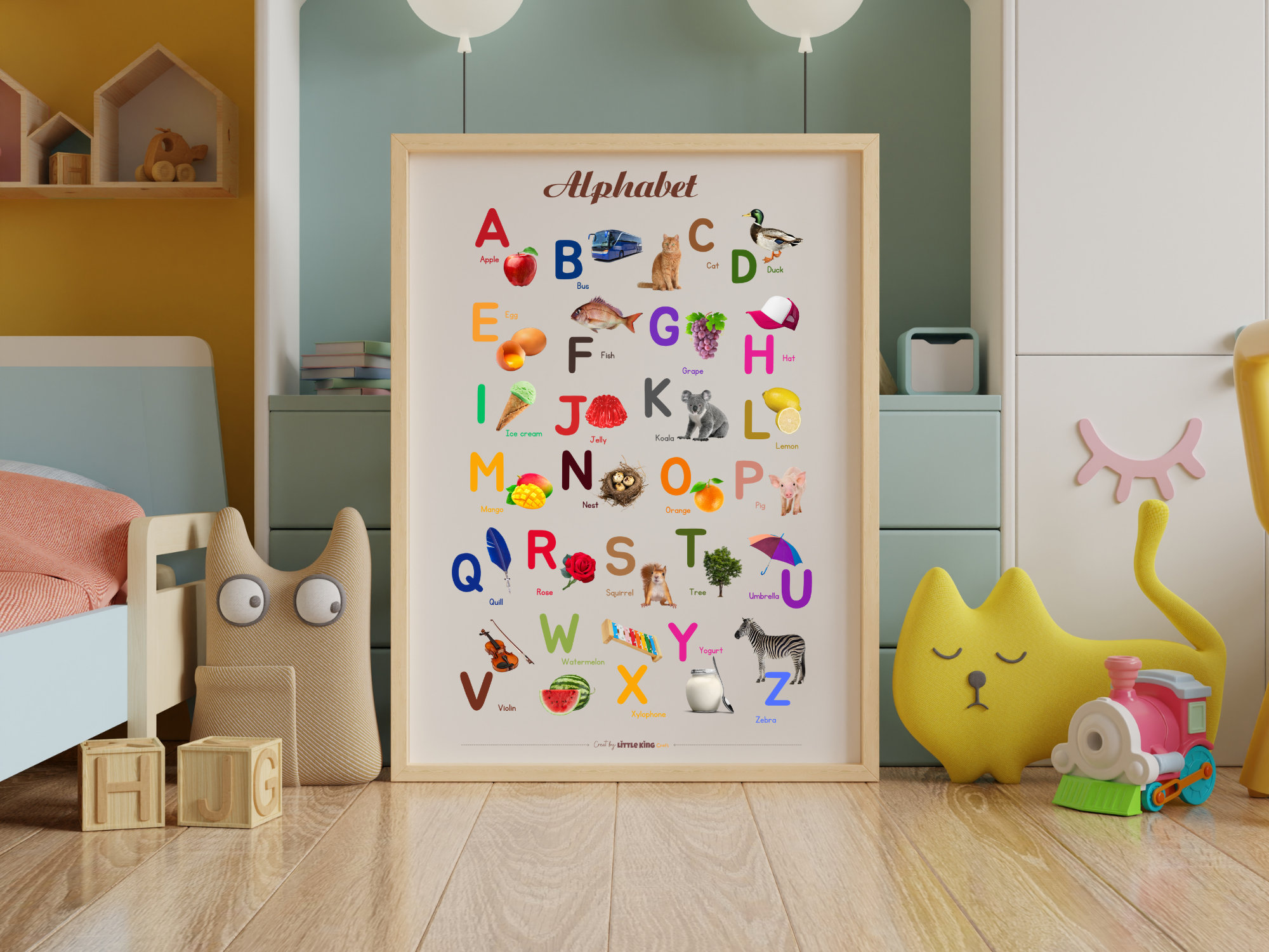 Alphabet Poster (real Pictures), ABC Poster, Montessori Poster ...