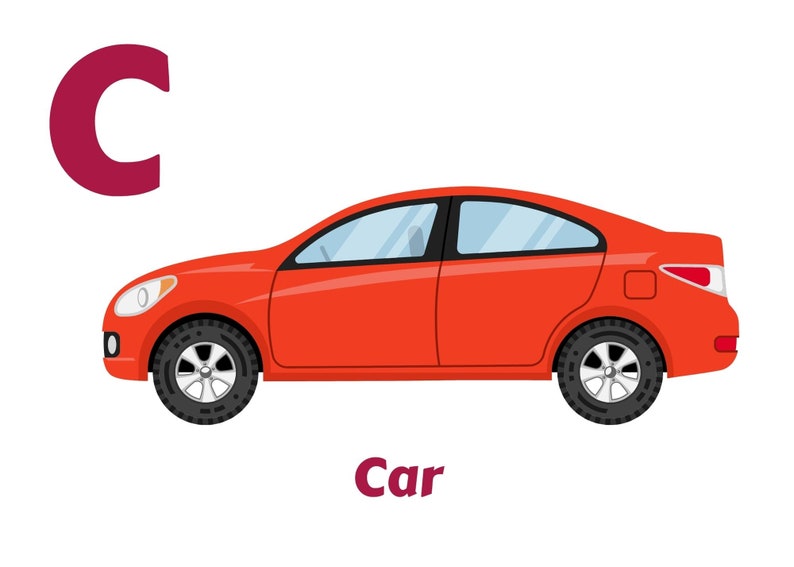 Transport Alphabet Flashcards, Vehicles Flashcards Printable, Transport ...