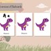Dinosaur Alphabet Flashcards, Nomenclature Flashcards, Toddler Alphabet ...
