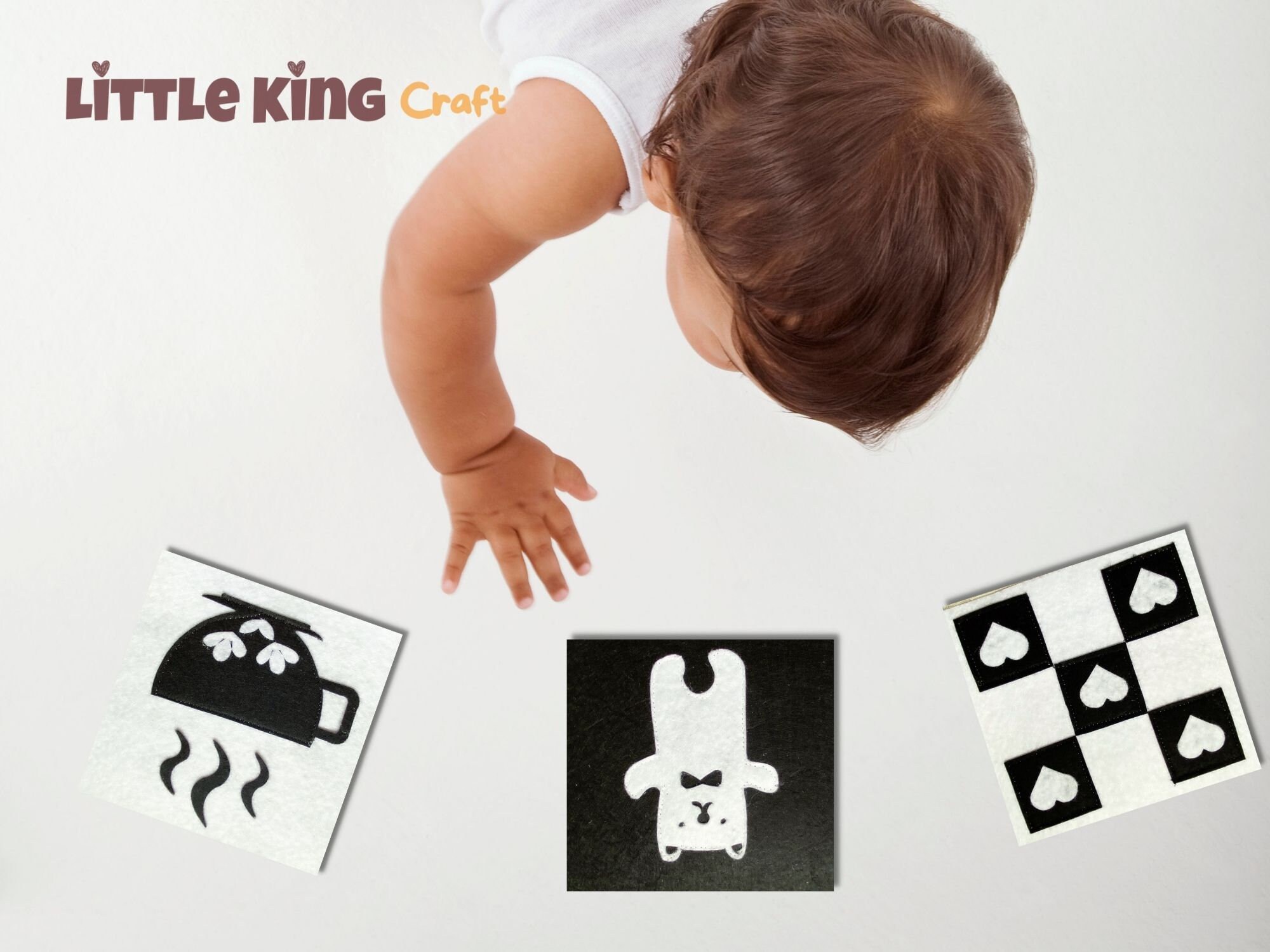 Baby Sensory Cards, High Contrast Flashcards for Newborn Babies, Black ...