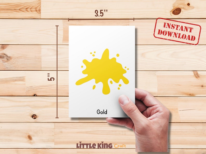 Color Flashcards, Montessori Printable, Toddlers Flacshcards, Color ...