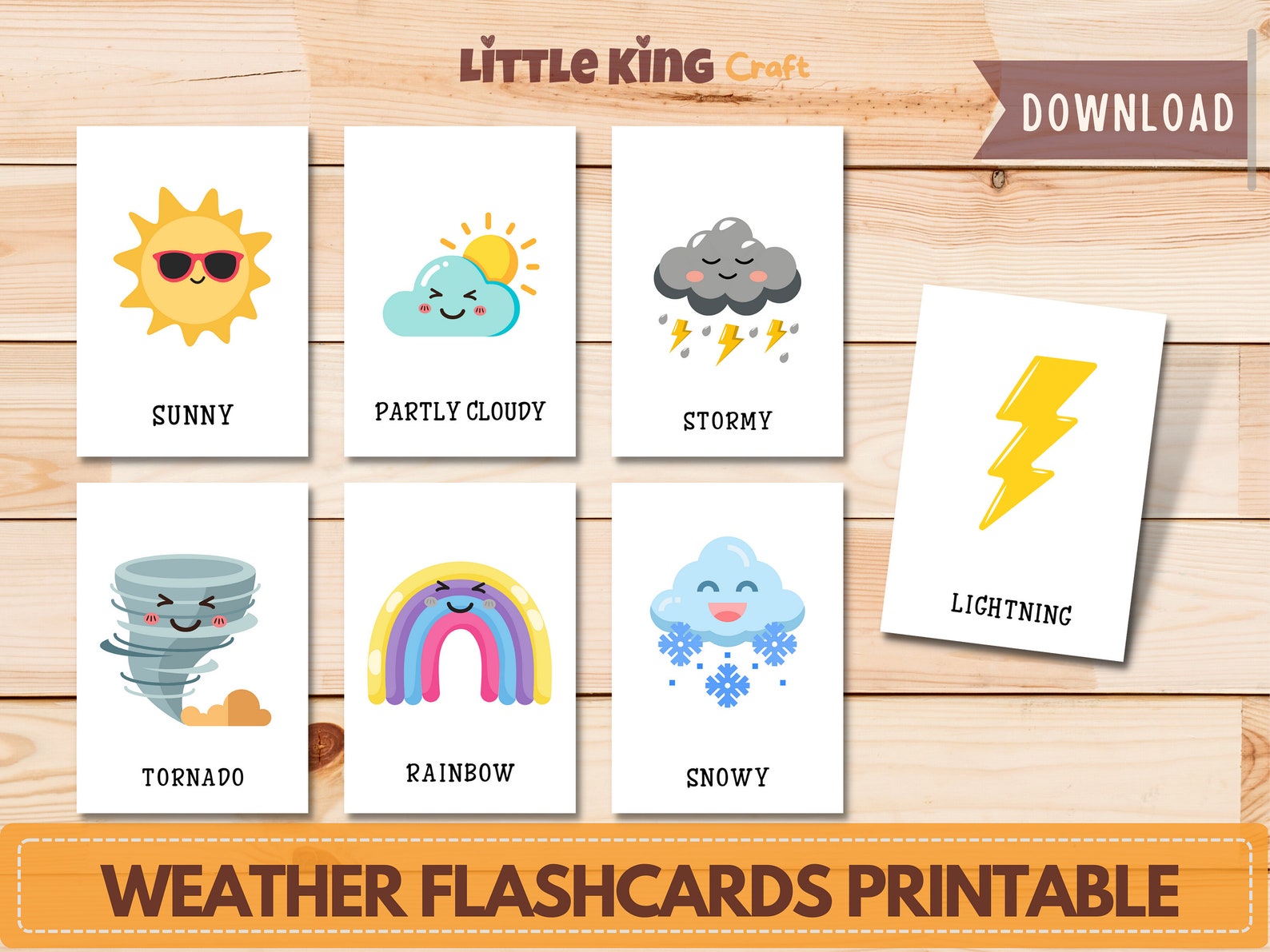 Weather Flashcards Printable, Reason Flashcards, Weather Chart ...