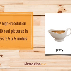 Food Flashcards Real Pictures, Montessori Printable Flashcards, Toddler ...