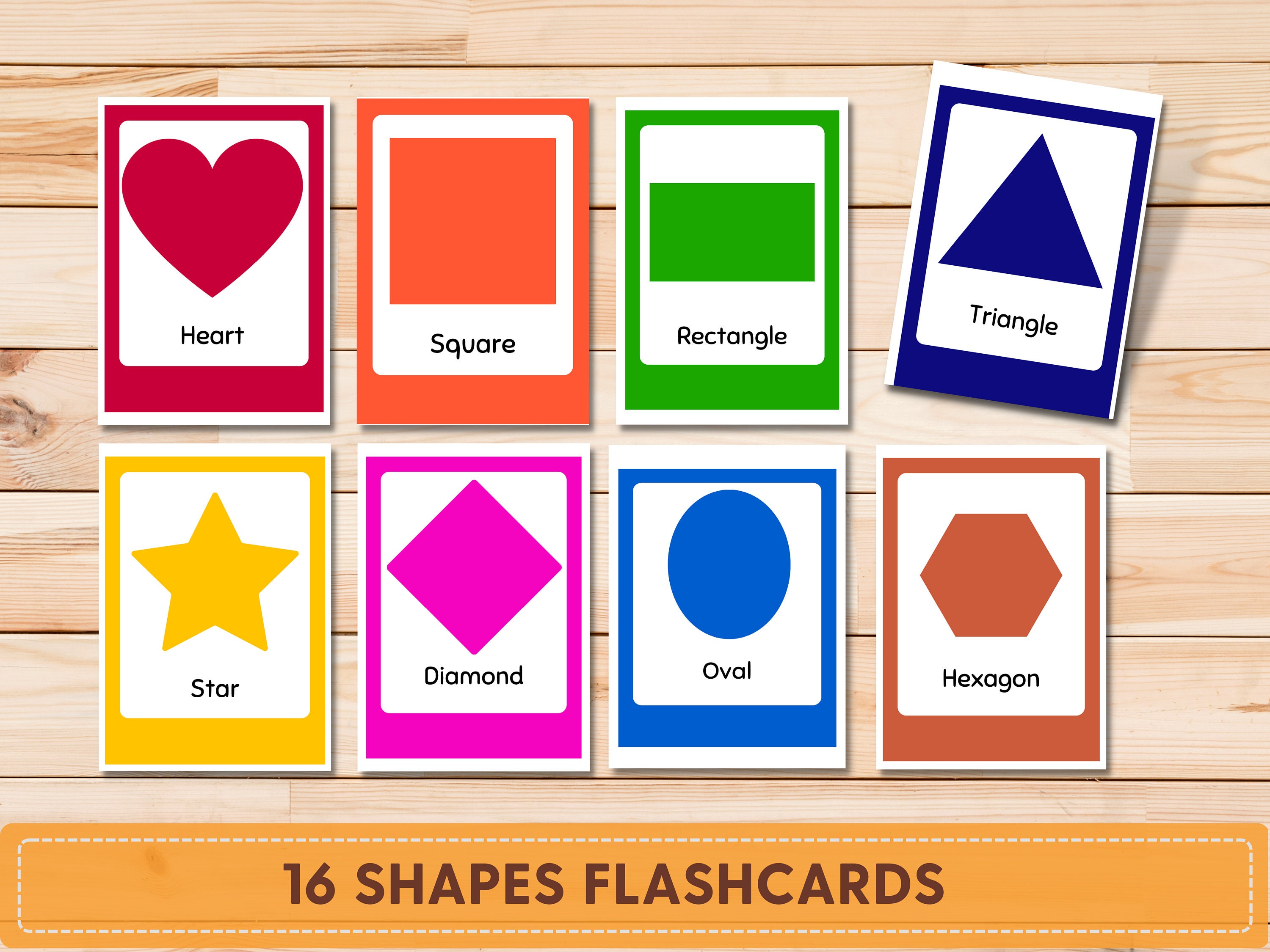 Shape Flashcards and Color Printable, Toddler, Preschool, Prek ...