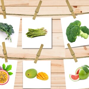 Fruits and Vegetables Flashcards Real Picture, Montessori Printable ...