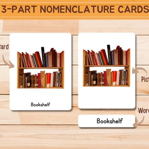 FURNITURE Real Pictures Flashcards, Montessori Materials, Household ...