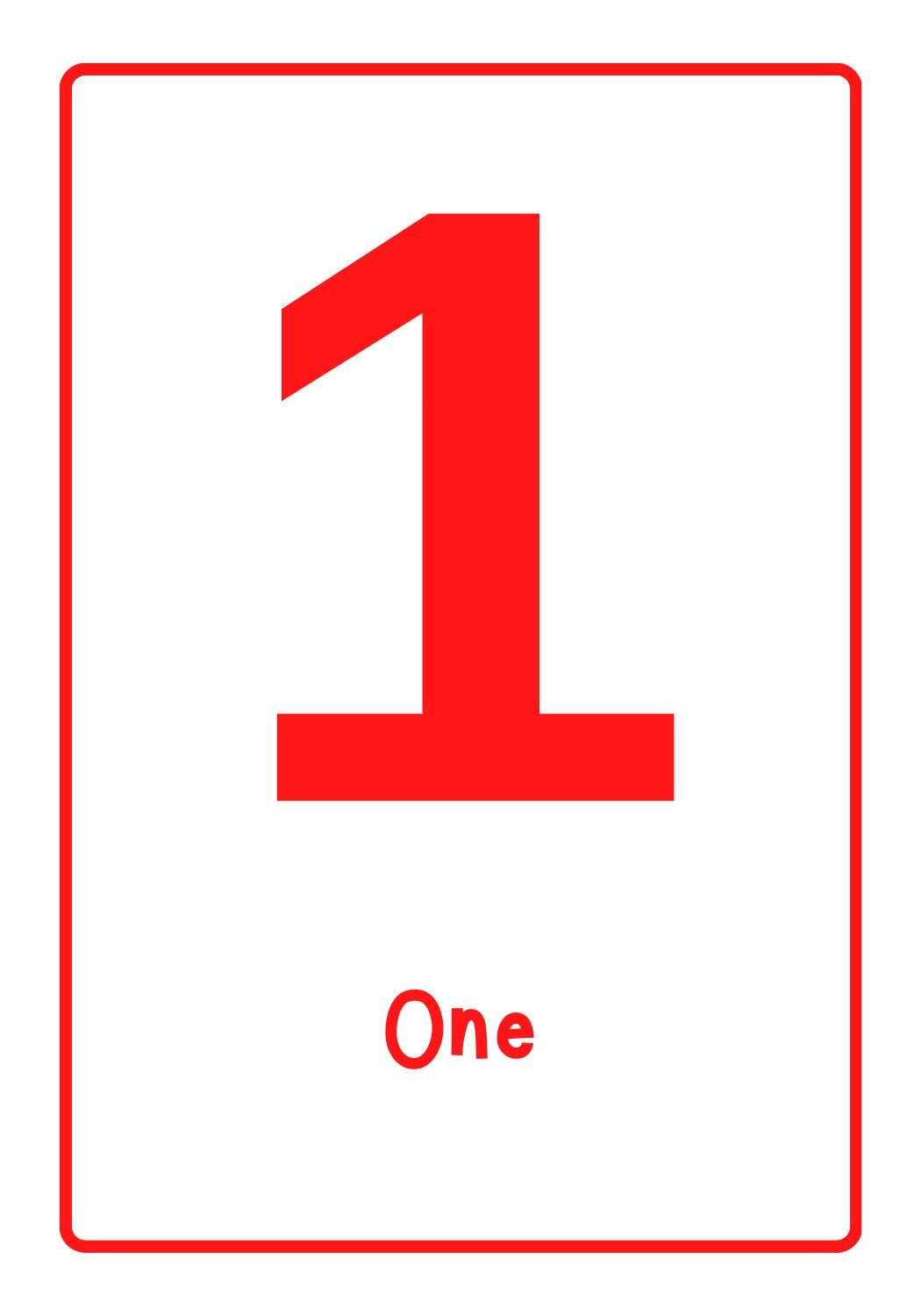 Basic NUMBER FLASHCARDS 0 -50, Number Flashcards Printable 0-50 for ...