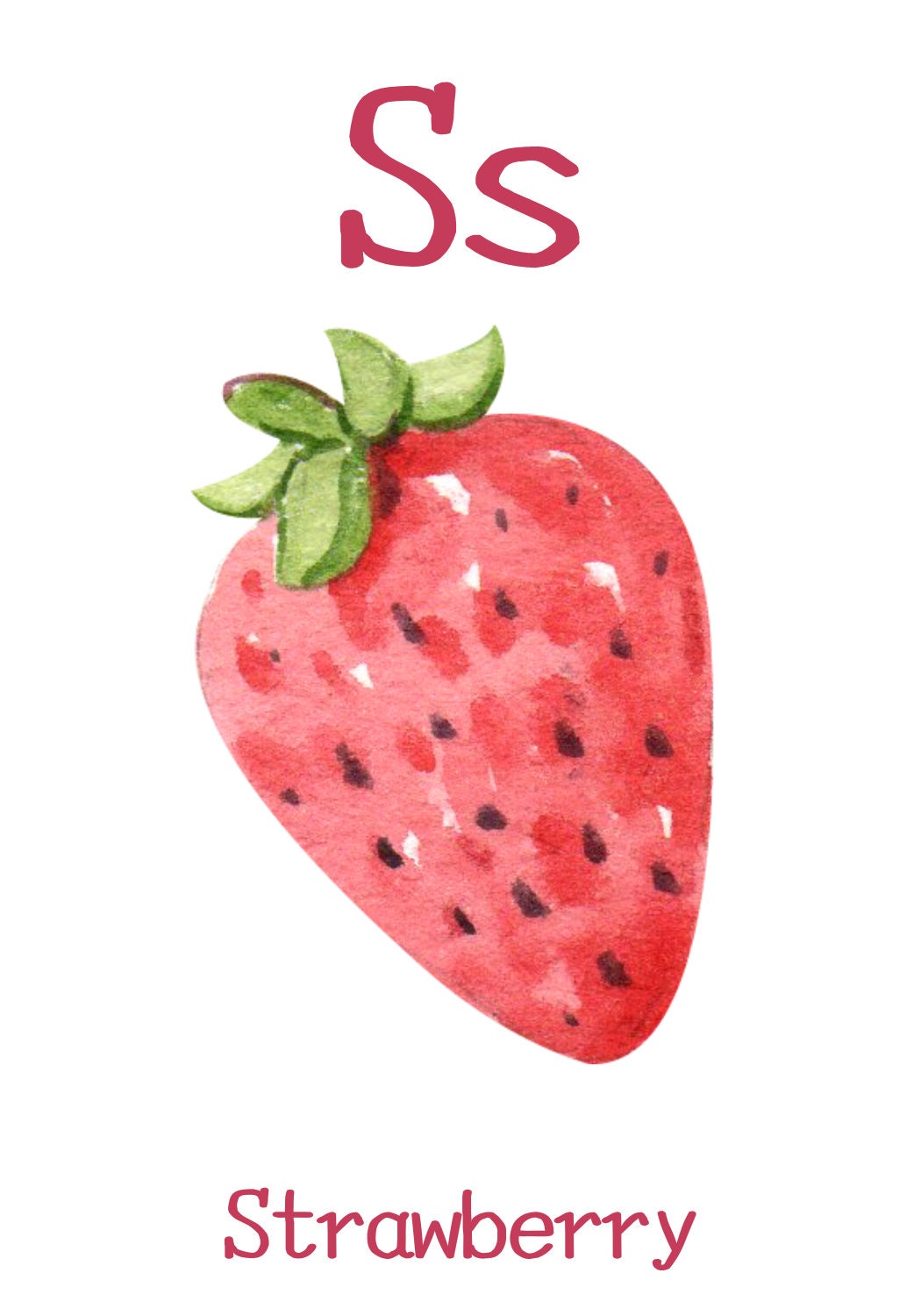 Fruits and Vegetables Flashcards, Printable Alphabet Flash Cards ...