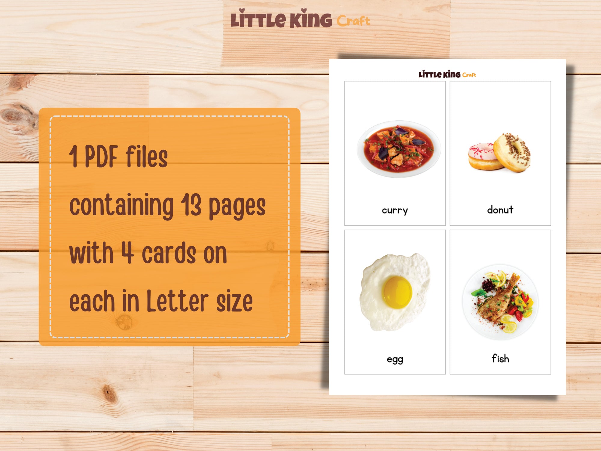 Food Flashcards Real Pictures, Montessori Printable Flashcards, Toddler ...