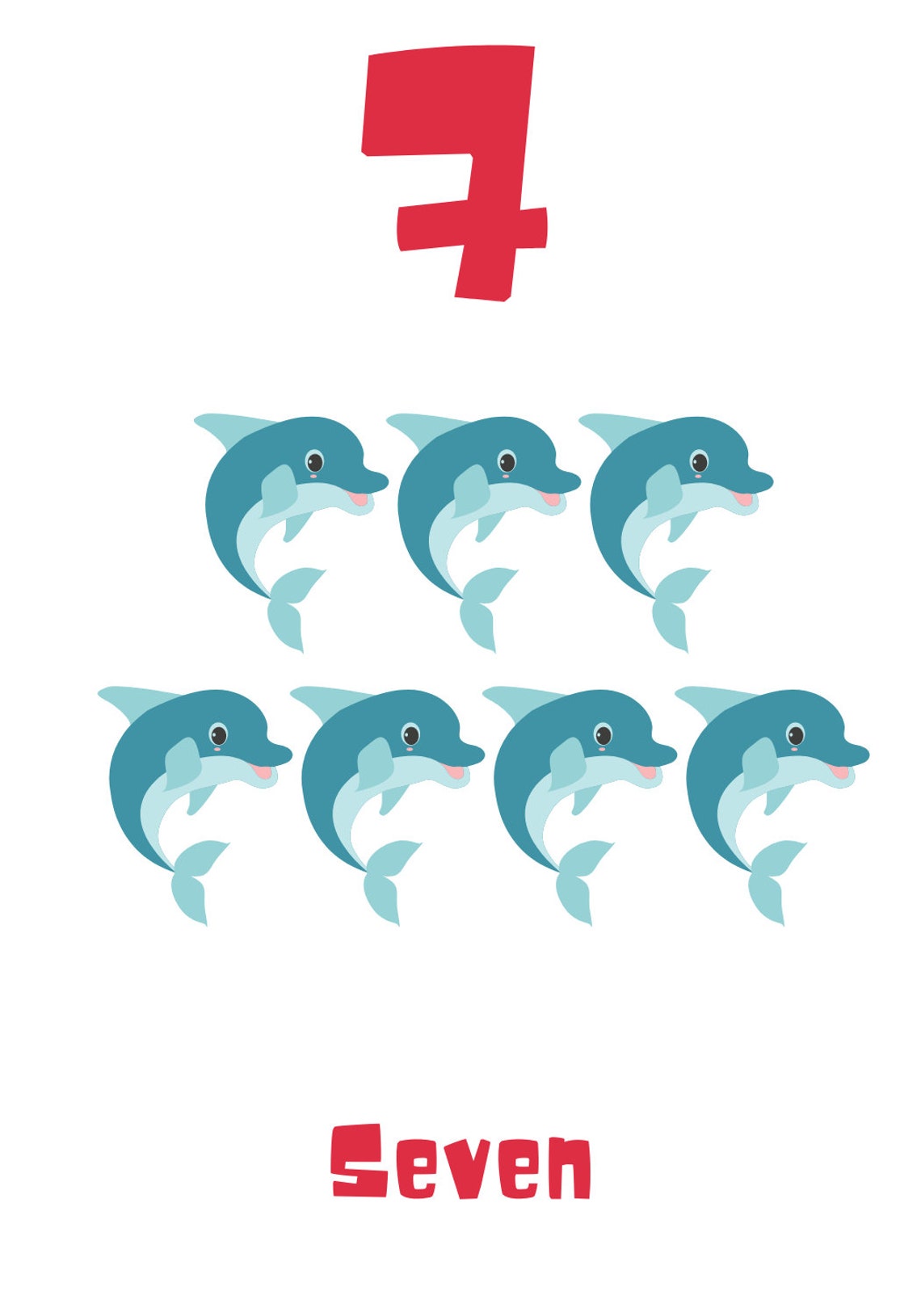 ANIMAL Number Flashcards Counting Flashcards Printable - Etsy