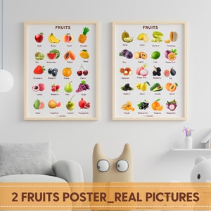 02 Fruits Poster (real Pictures), Montessori Poster Printable ...