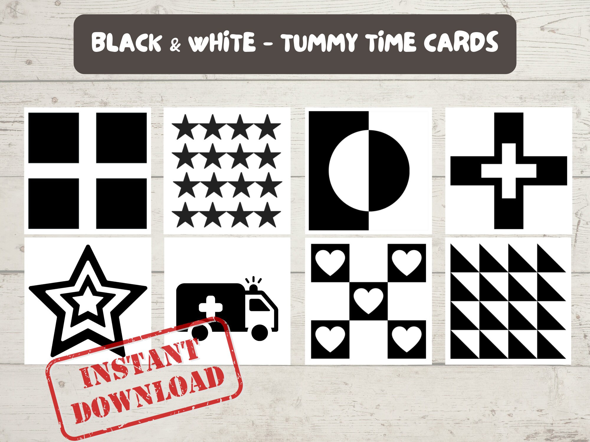 Baby Visual Stimulation, Newborn Baby Flashcards, Baby Sensory Cards ...