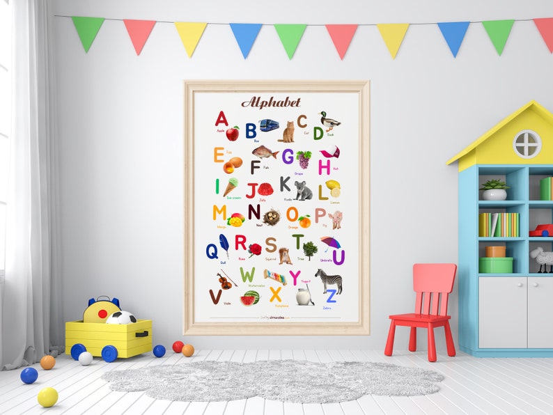 Alphabet Poster (real Pictures), ABC Poster, Montessori Poster ...