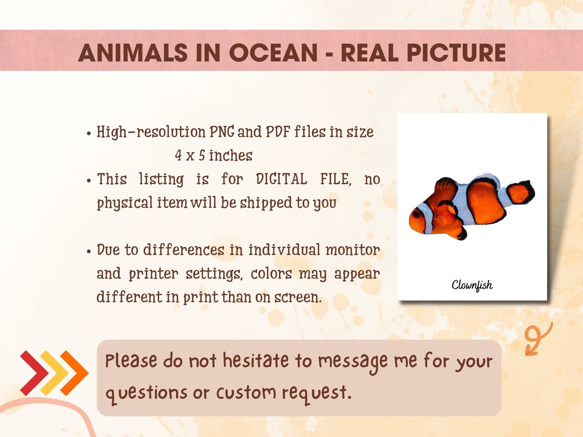 Sea Animals Flashcards, Ocean Animals, Montessori Flashcards Printable ...