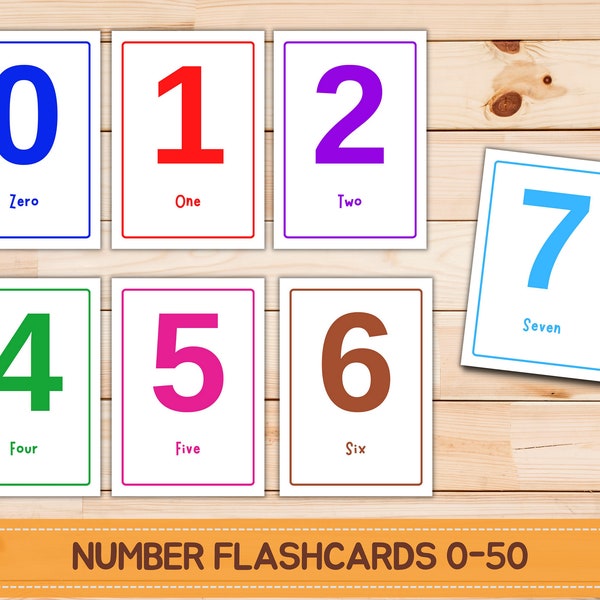 Number Flashcards - Etsy