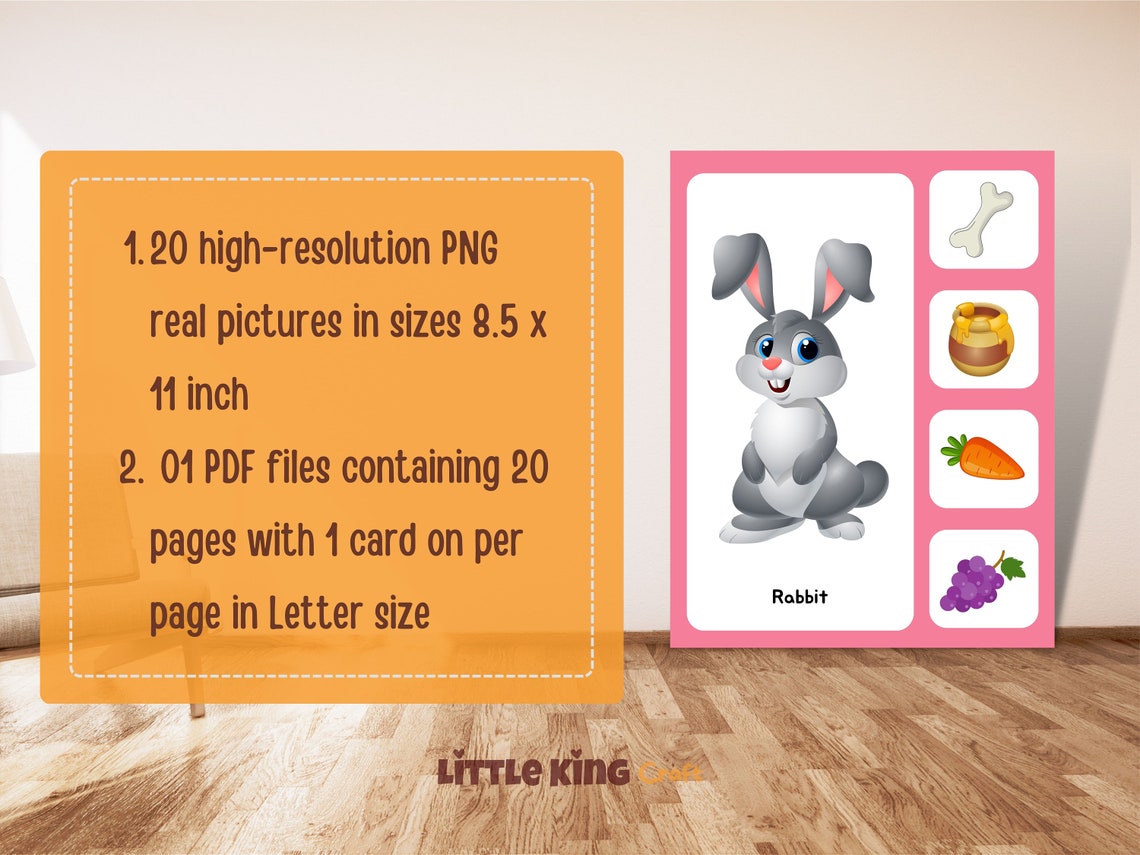 Animals and Their Food Matching Activity, Fine Motor Skills, Animals ...