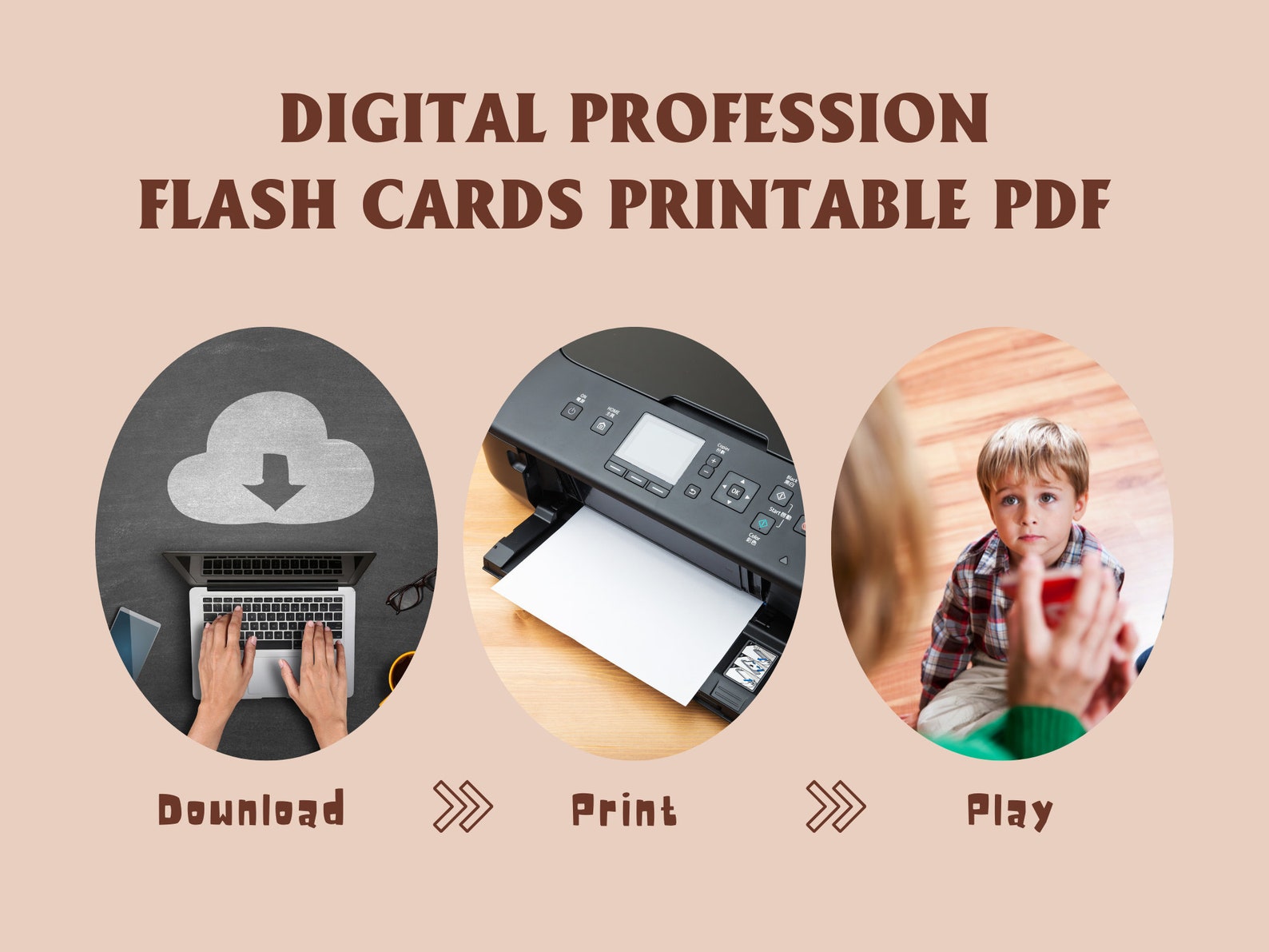 Profession Alphabet Flashcards Printable Jobs, ABC Occupation ...