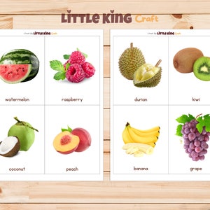Fruits Flashcard (real Picture), Montessori Printable Flashcard, Fruits ...