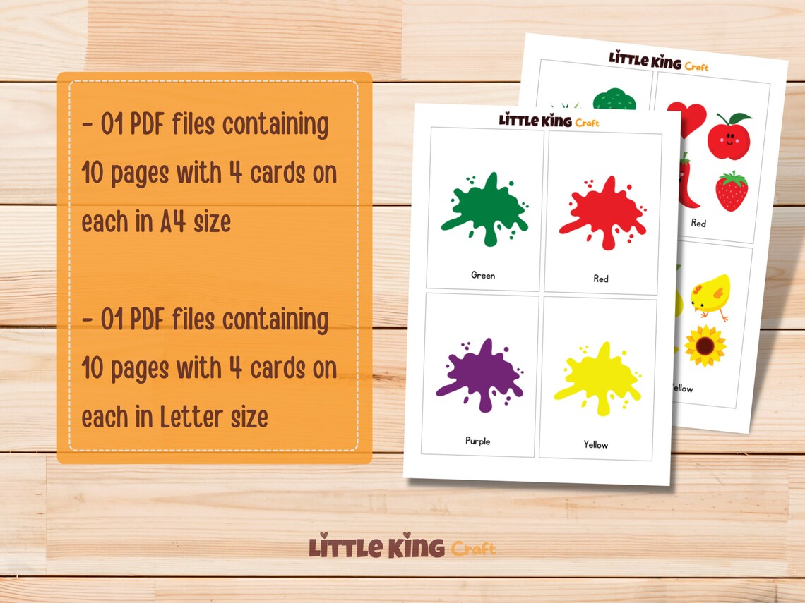 Color Flashcards, Montessori Printable, Toddlers Flacshcards, Color ...