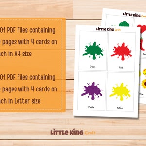 Color Flashcards, Montessori Printable, Toddlers Flacshcards, Color ...