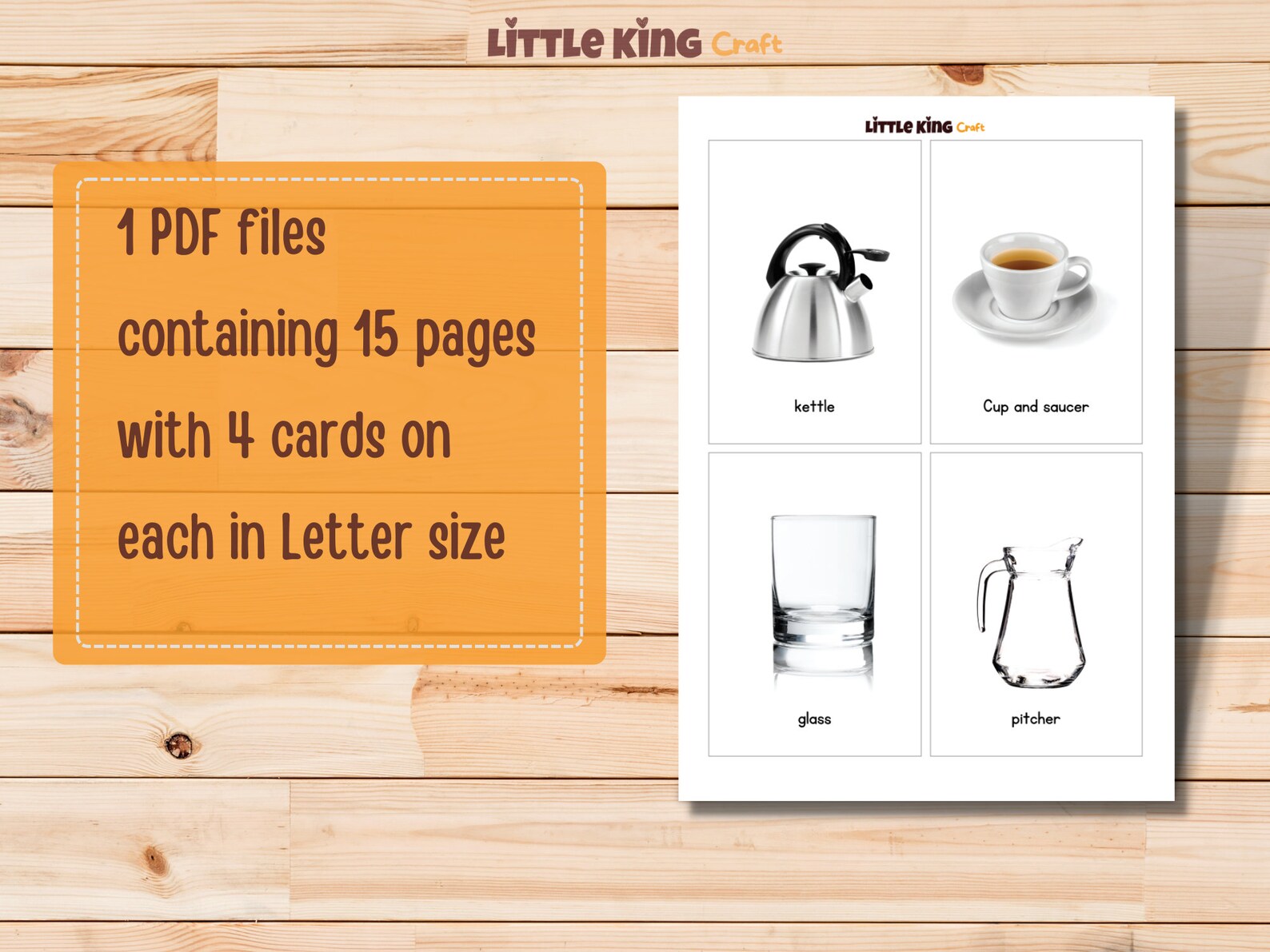 60 Kitchen Flashcards Real Pictures, Montessori Flashcards Printable ...