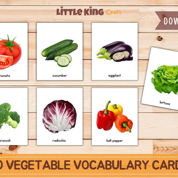 Vegetable Cards - Etsy