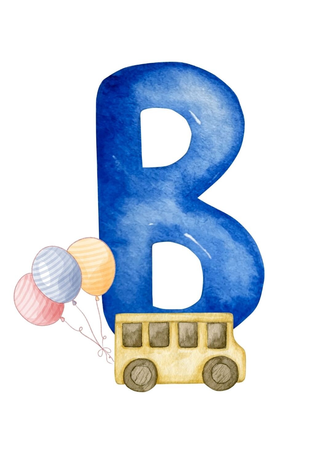 Montessori Alphabet Flashcards Printable, Watercolor ABC Flashcards ...