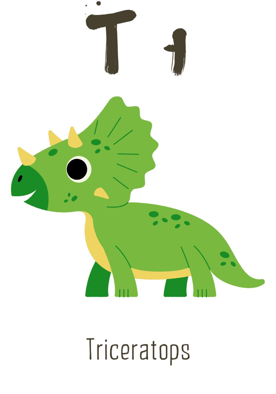 Dinosaur Alphabet Flashcards Nomenclature Flashcards Toddler - Etsy