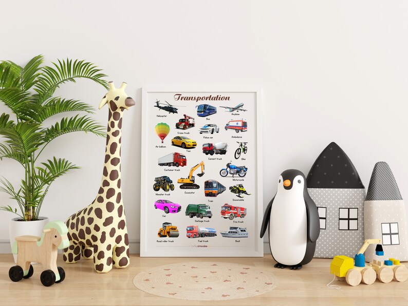 Transport Mode Poster (real Pictures), Vehicles Poster, Montessori ...