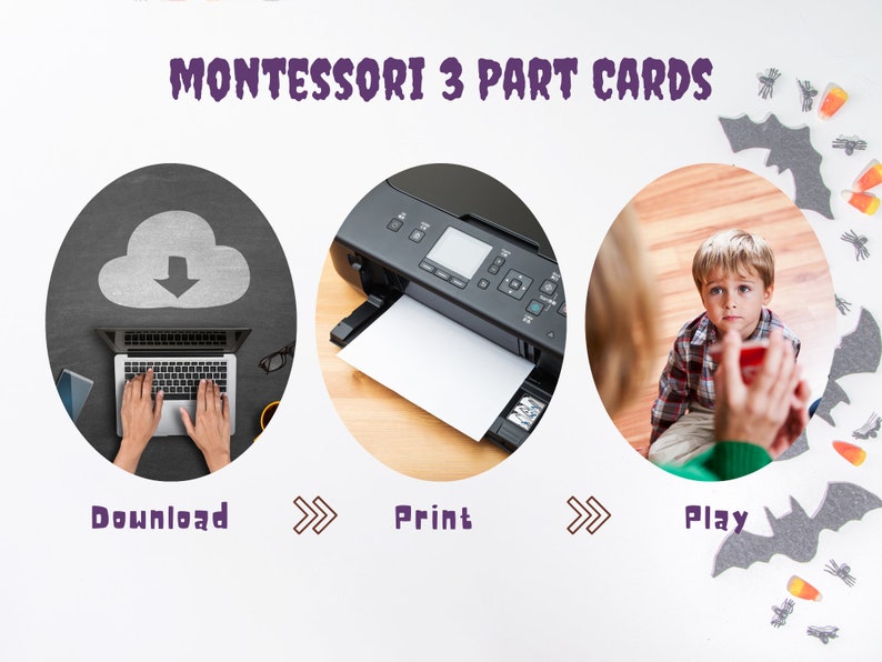 HALLOWEEN Vocabulary Flashcards Printable, Nomenclature Flashcards ...