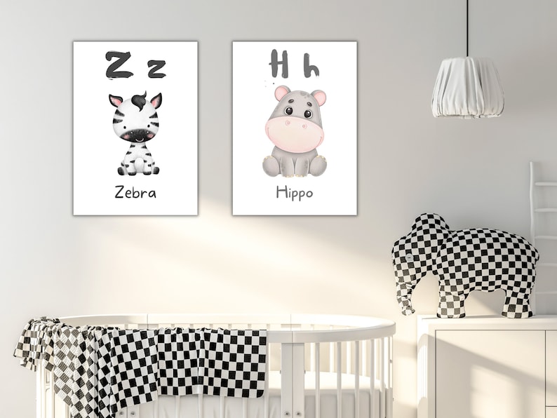 Animal Alphabet Flashcards With Pictures, Cute Animal Flashcards ...