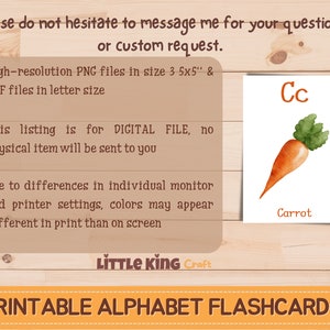 Fruits and Vegetables Flashcards, Printable Alphabet Flash Cards ...