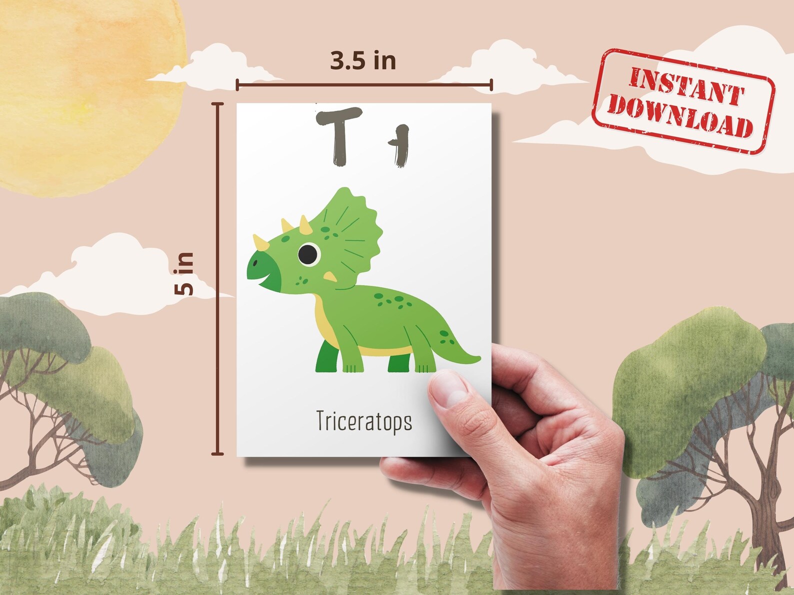 Dinosaur Alphabet Flashcards, Nomenclature Flashcards, Toddler Alphabet ...