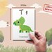 Dinosaur Alphabet Flashcards, Nomenclature Flashcards, Toddler Alphabet ...