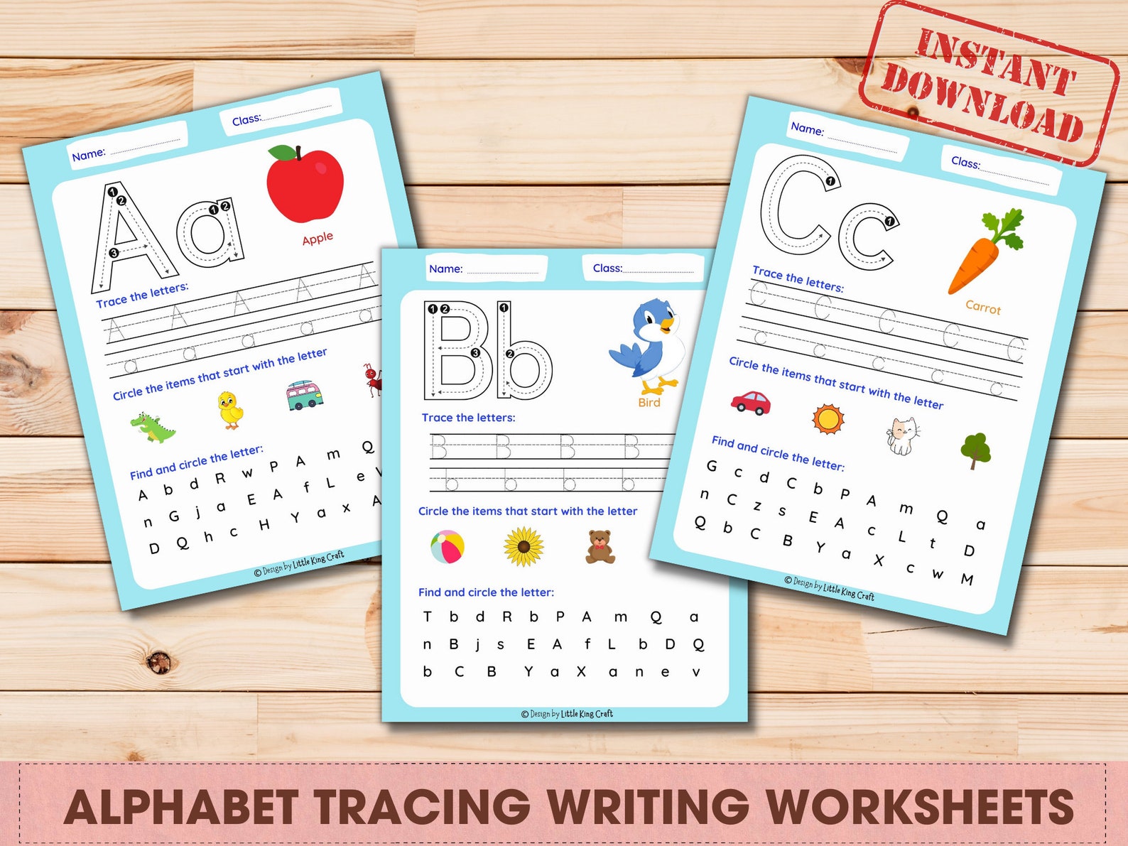 Alphabet Tracing Worksheets, Alphabet Writing Practice, 26 Upper ...