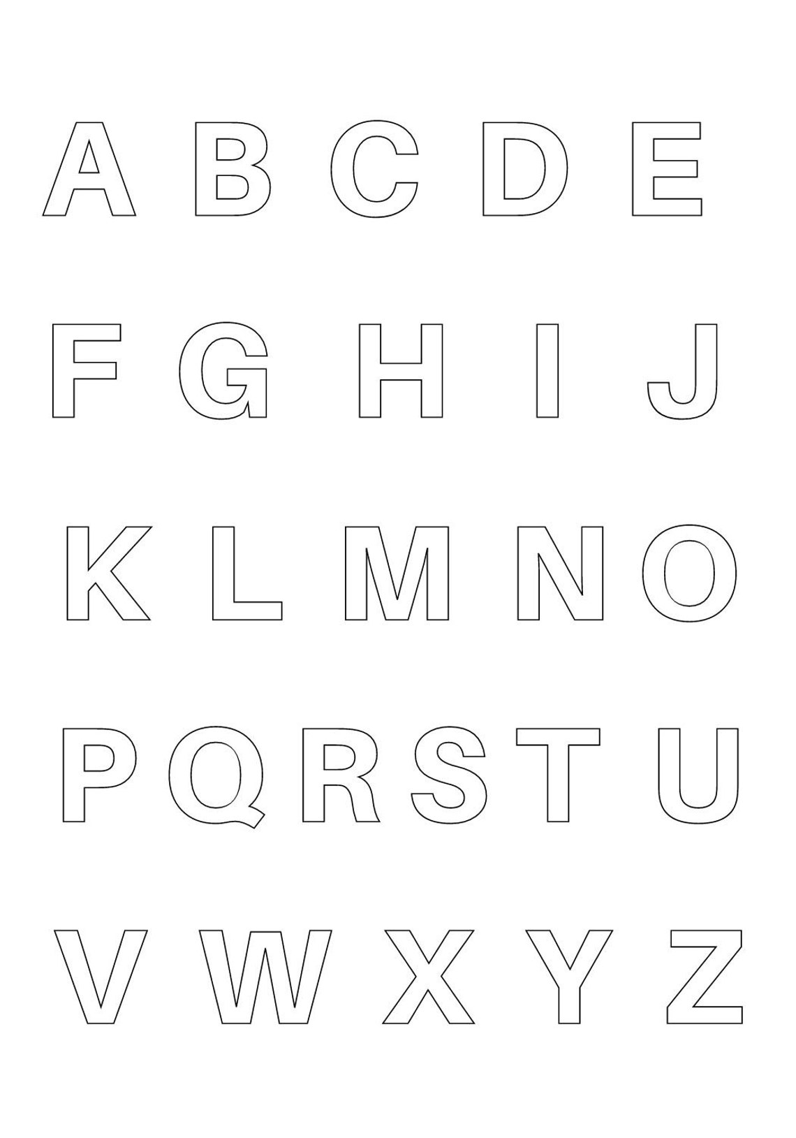 Alphabet Uppercase Letters ABC Coloring Printable Alphabet - Etsy