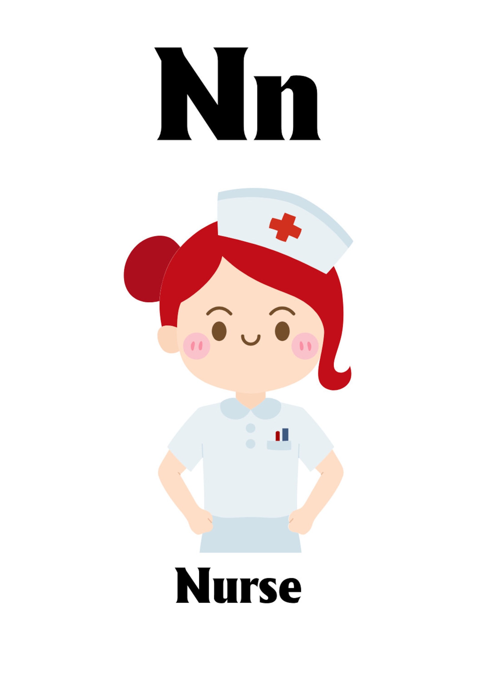 Profession Alphabet Flashcards Printable Jobs, ABC Occupation ...